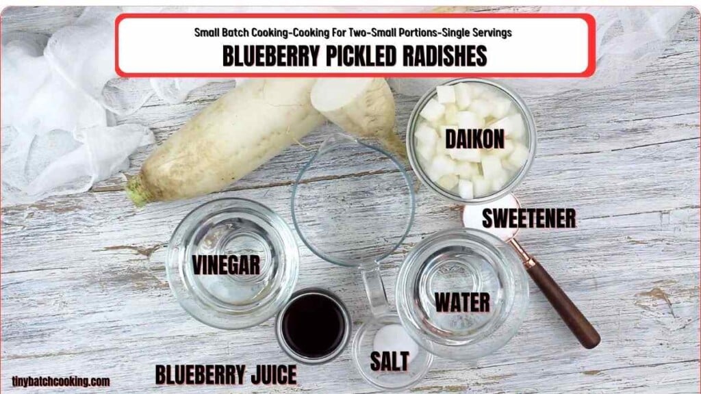 Blueberry Pickled Radishes - Tiny Batch Cooking