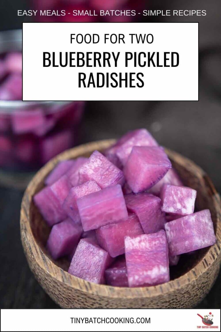 Blueberry Pickled Radishes - Tiny Batch Cooking
