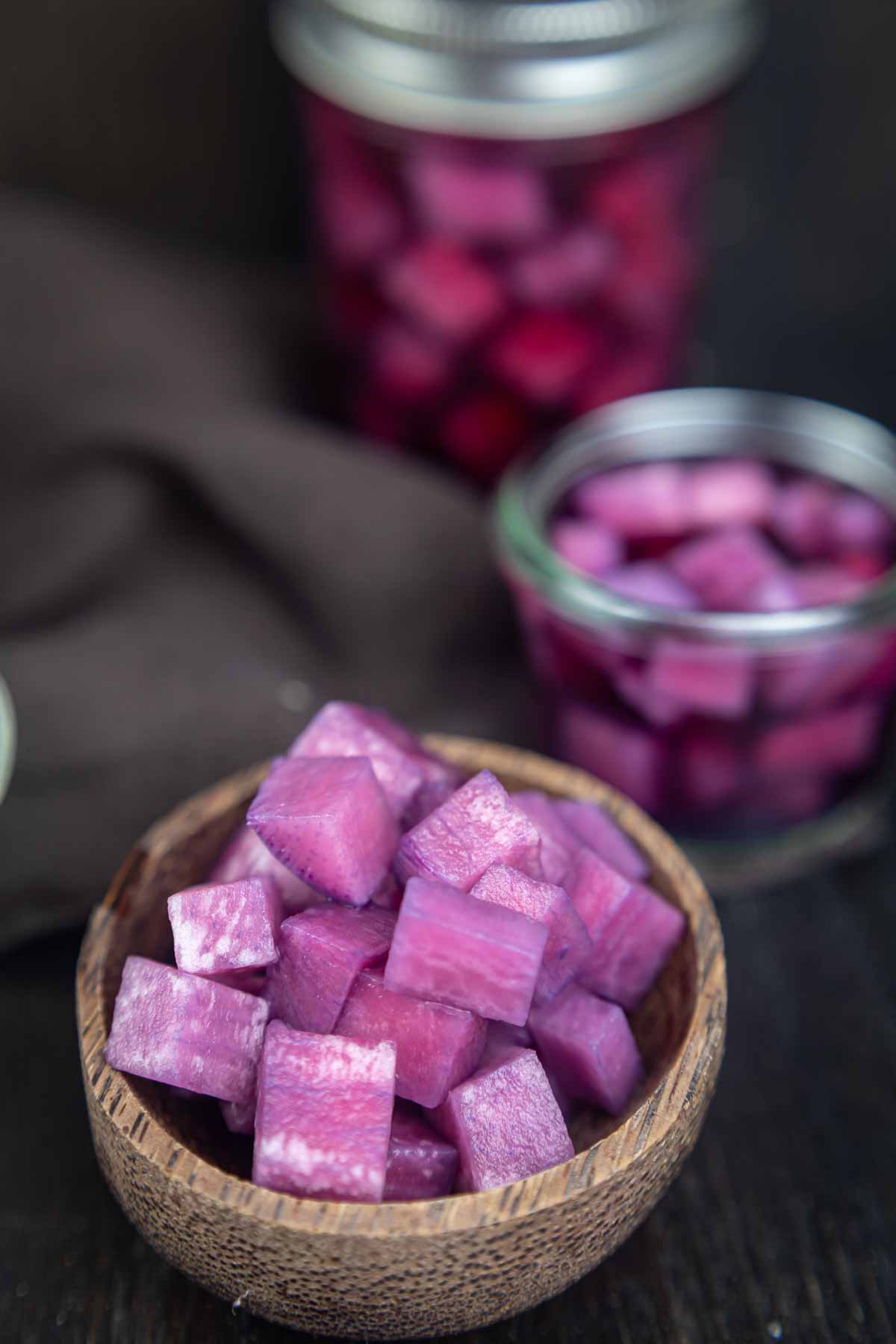 Blueberry Pickled Radishes - Tiny Batch Cooking