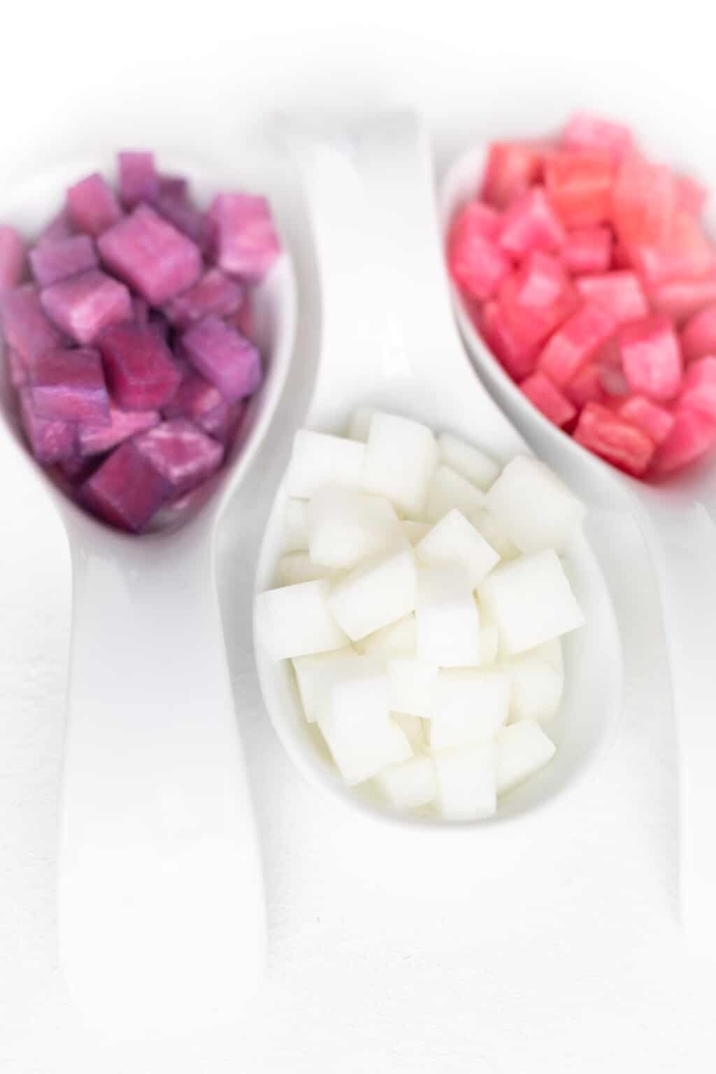 Colorful Pickled Chinese Radish - Tiny Batch Cooking