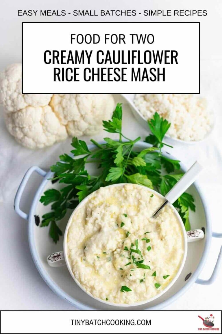 Creamy Cauliflower Rice Cheese Mash - Tiny Batch Cooking
