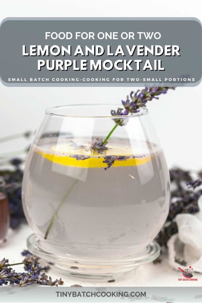 Lemon and Lavender Purple Mocktail Recipe - Tiny Batch Cooking