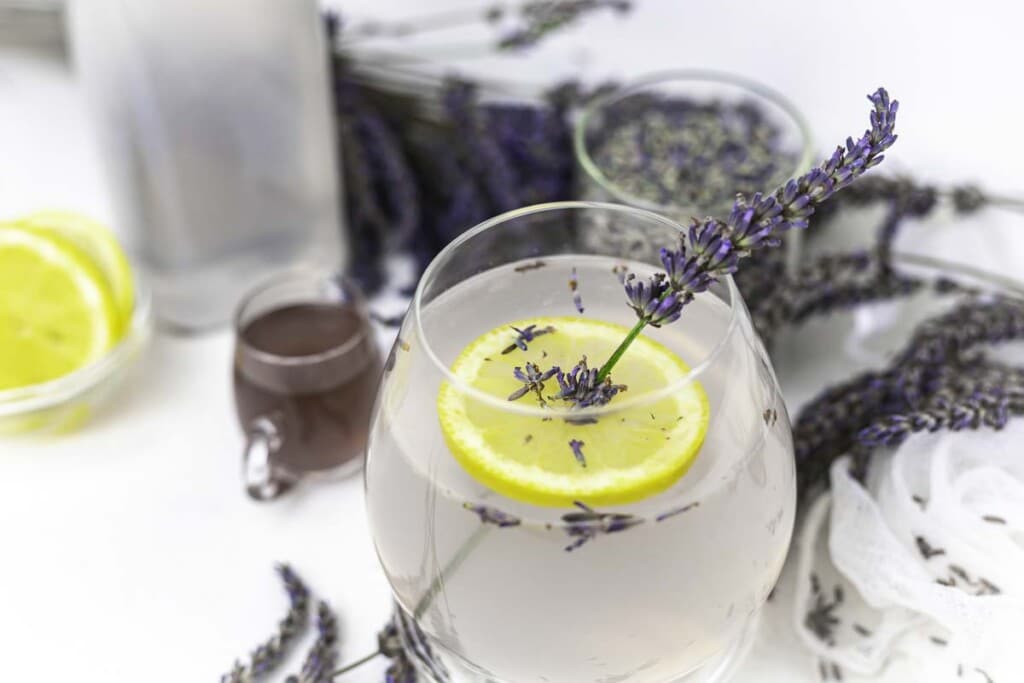 Lemon and Lavender Purple Mocktail Recipe - Tiny Batch Cooking