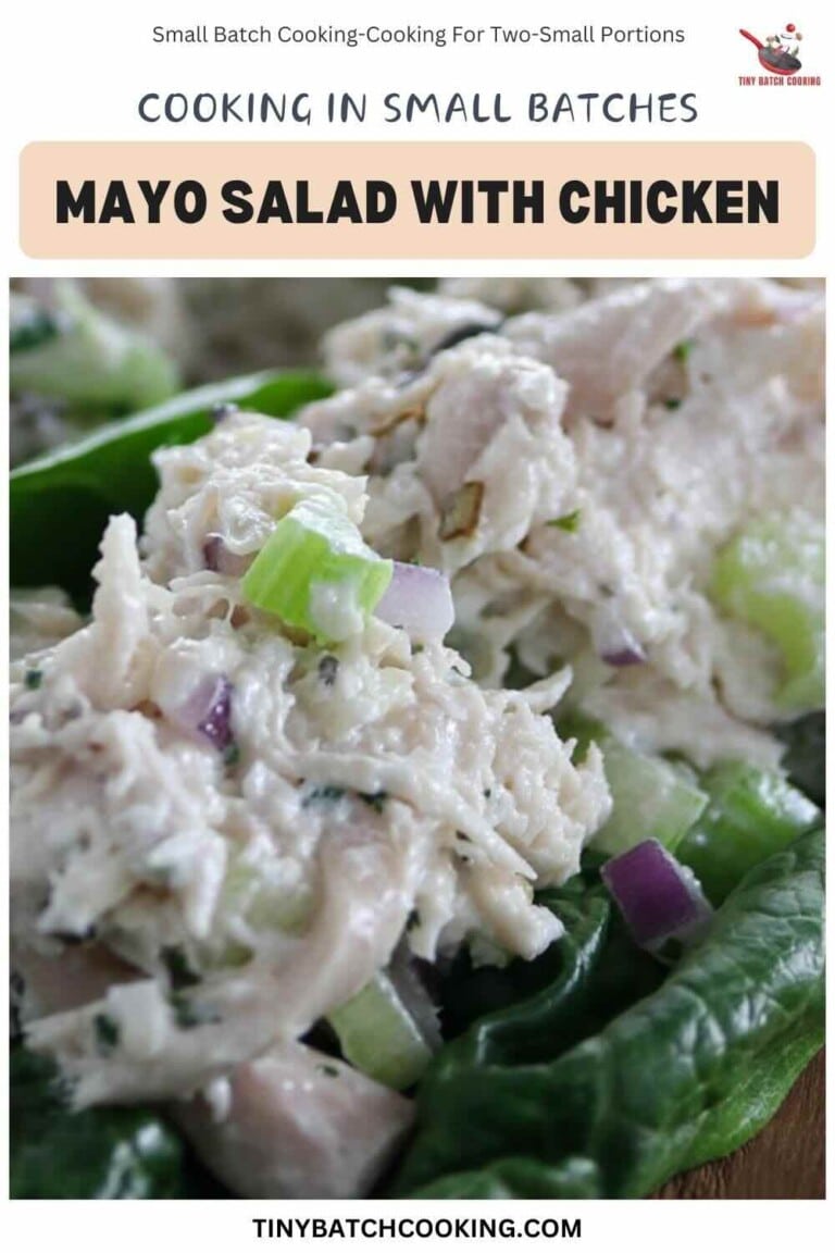 Small Batch Mayo Salad with Chicken - Tiny Batch Cooking